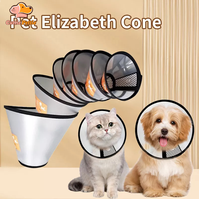 Elizabeth Cone E-Collar Pet Cat Dog Cone Adjustable Safety Collar ...