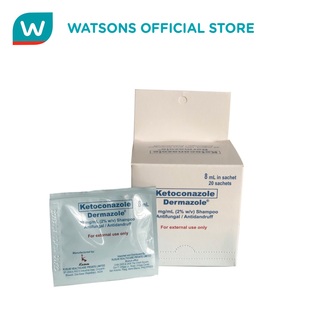 DERMAZOLE Ketoconazole Shampoo Antifungal/ Antidandruff 8ml sachet ...