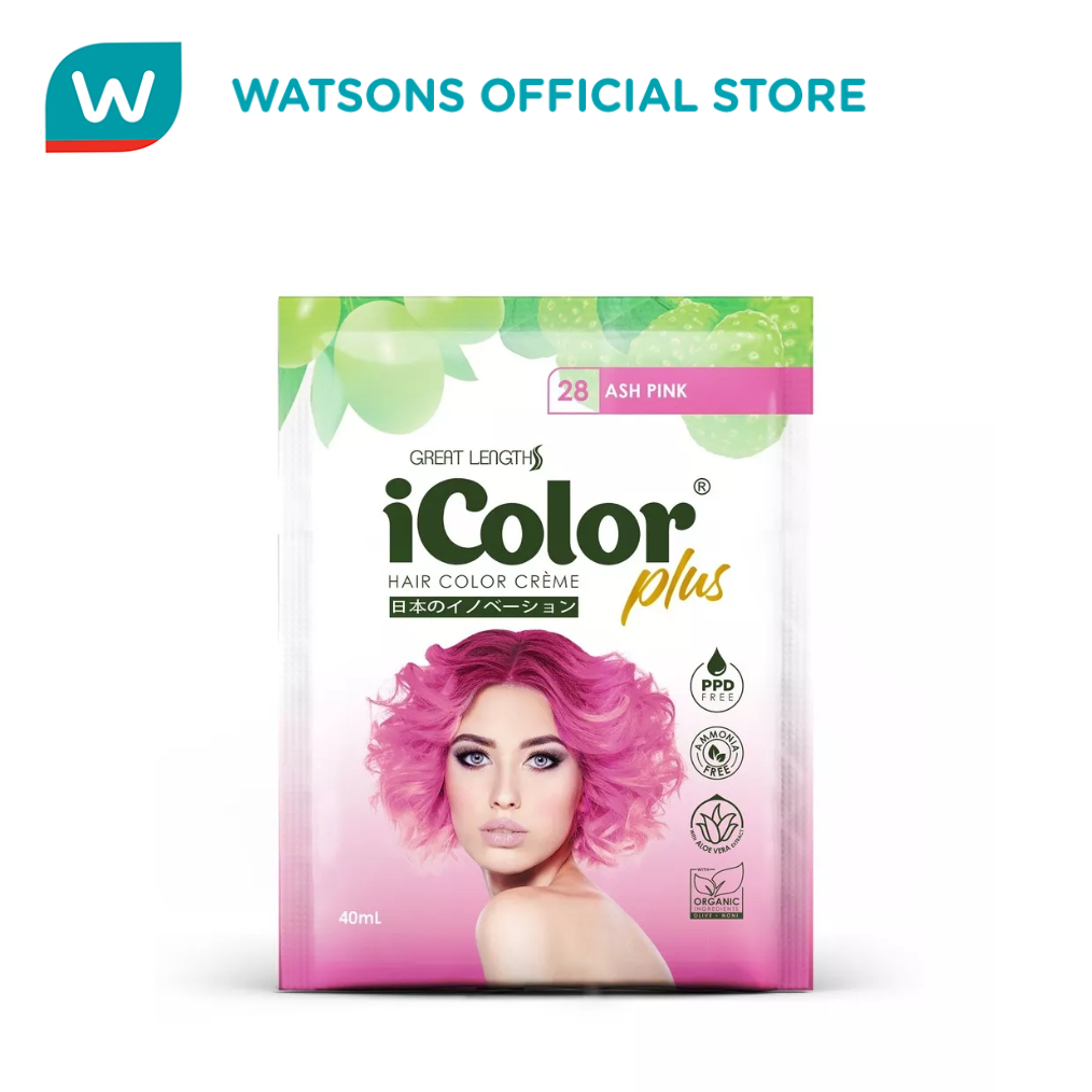 ICOLOR Plus Shampoo Hair Color Creme Ash Pink 40ml | Shopee Philippines