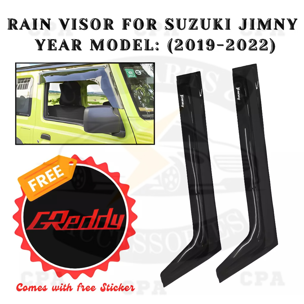 CPA RAIN VISOR For SUZUKI JIMNY 2019 2020 2021 2022 THICKNESS 1.8mm ...
