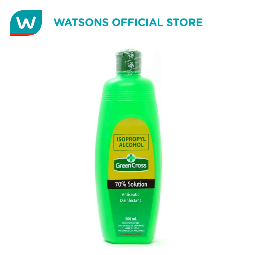 Green Cross Isopropyl Alcohol 70 percent Solution 500ml | Shopee Philippines