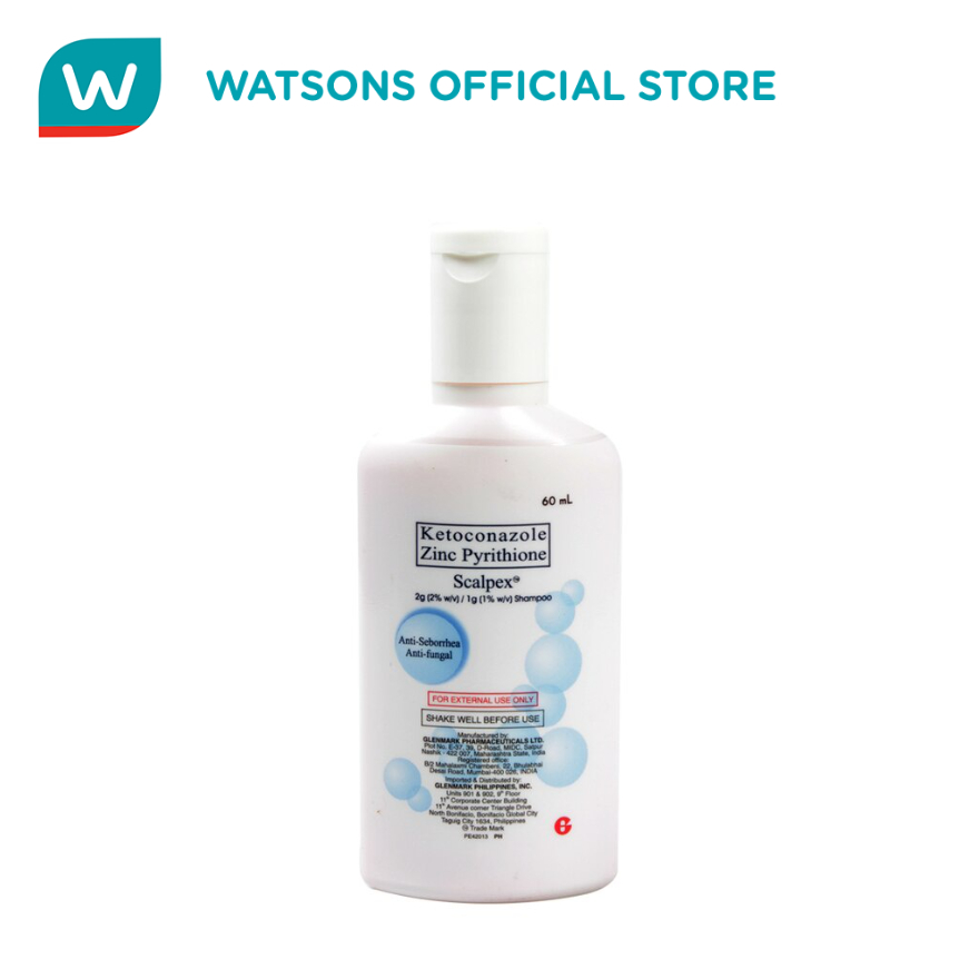 SCALPEX Ketoconazole Zinc Pyrithione Shampoo 60ml | Shopee Philippines