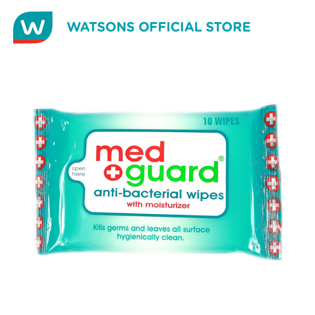 MEDGUARD Anti-bacterial Wipes with Moisturizer 10 sheets | Shopee ...