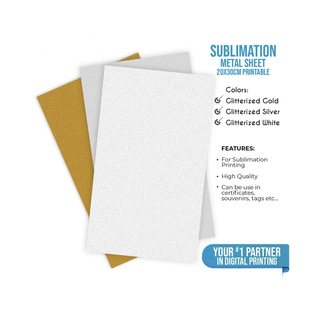 Printable Metal Sheet for Certificates and Awards for Sublimation ...