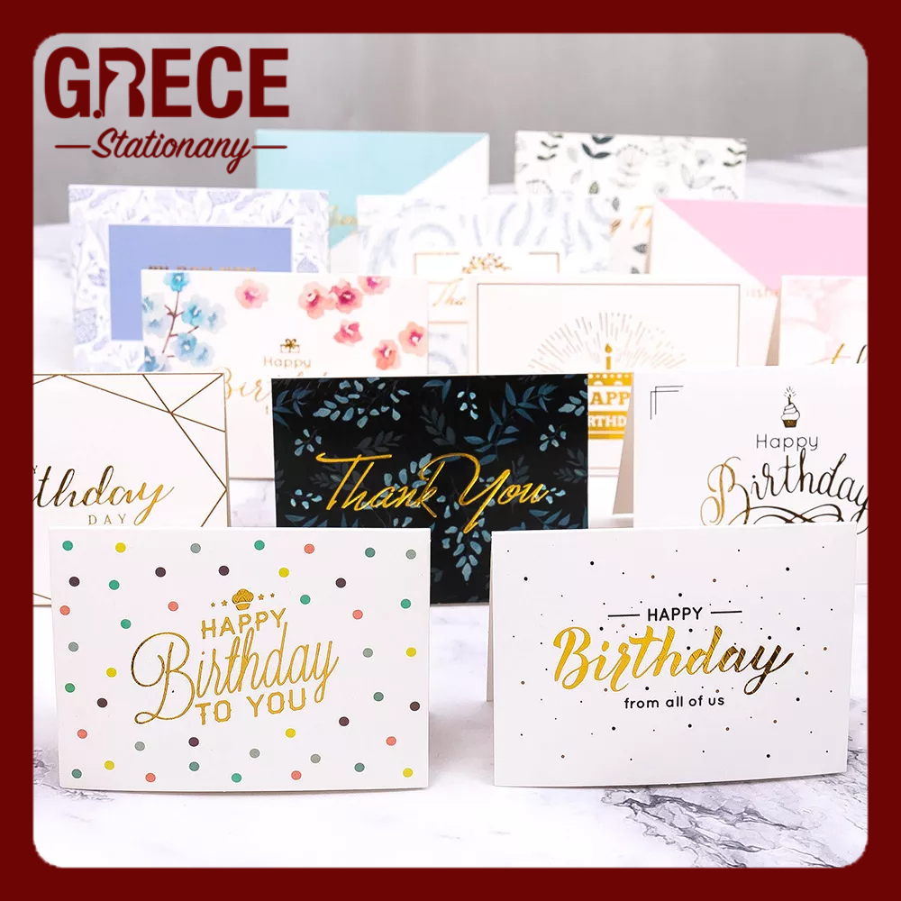 Classical Ins Thank you Greeting card and Birthday card | Shopee ...
