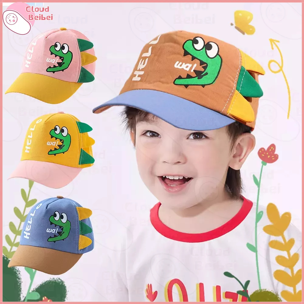 CBB Baseball Cap for Kids Cartoon Dinosaur Boys And Girls Sun Hat for ...