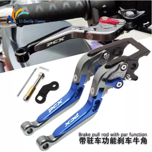 (COD) Motorcycle CNC Foldable Extendable Brake Levers with Parking Lock ...