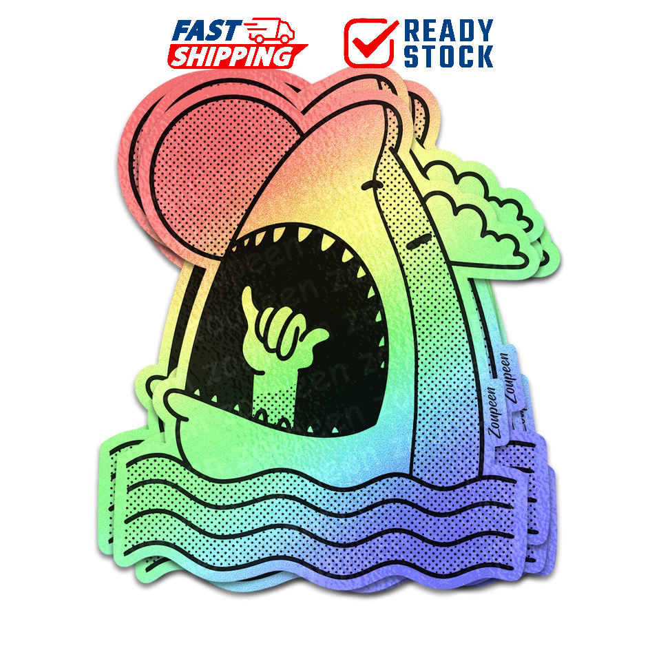D16 Shaka Shark Waterproof Solo Sticker | Shopee Philippines