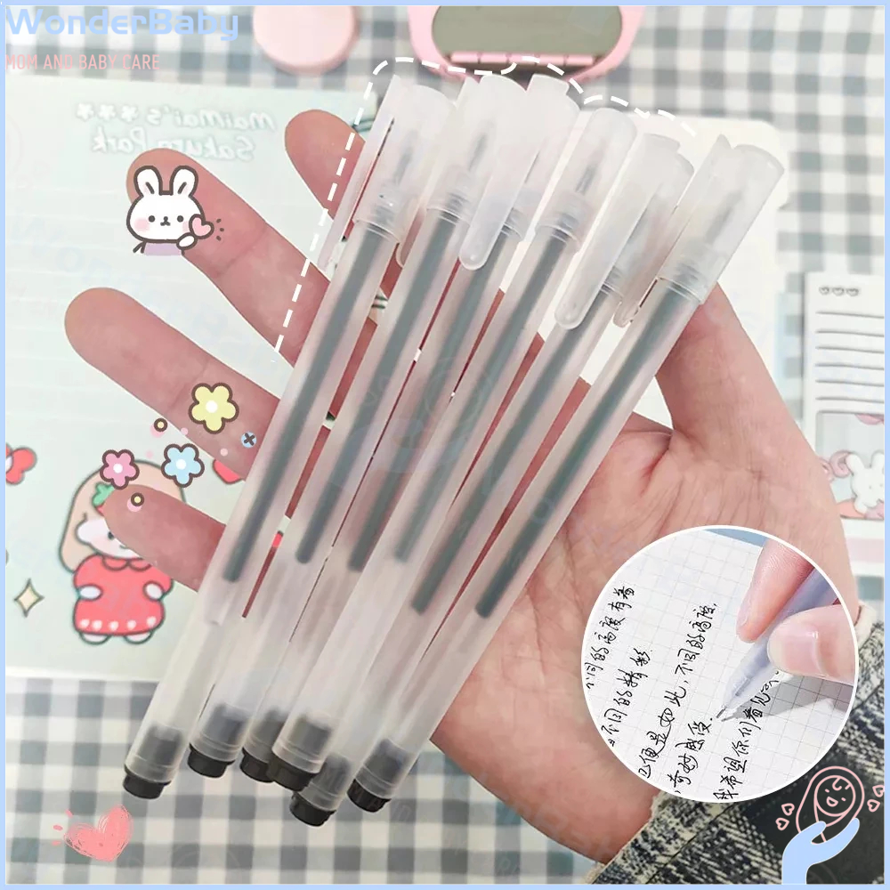 WD【COD】 10pcs Ballpen Set Gel Pen Black 0.5 Carbon Pen Sign Pen School ...