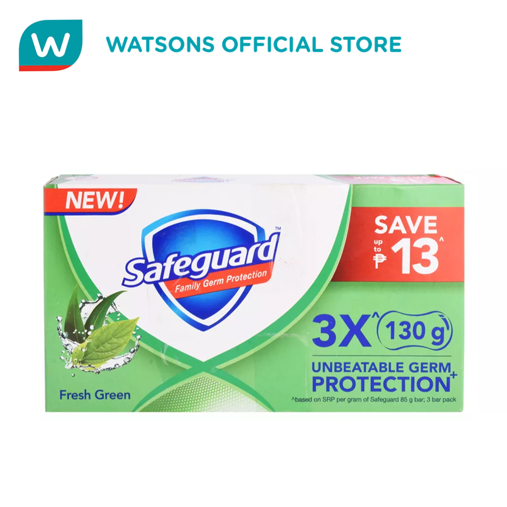 SAFEGUARD Fresh Green Tripid Bar Soap 130g | Shopee Philippines