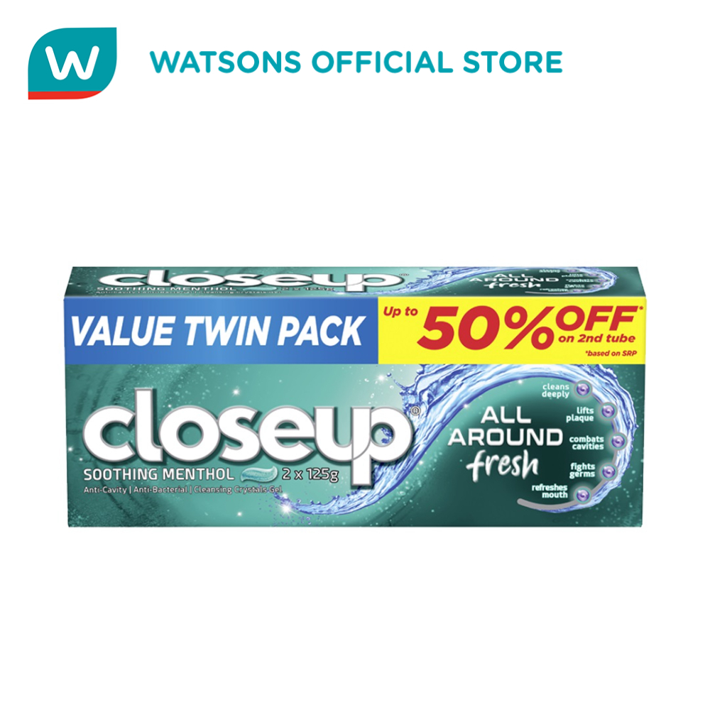 CLOSE UP All Around Fresh Soothing Menthol 2x125g | Shopee Philippines