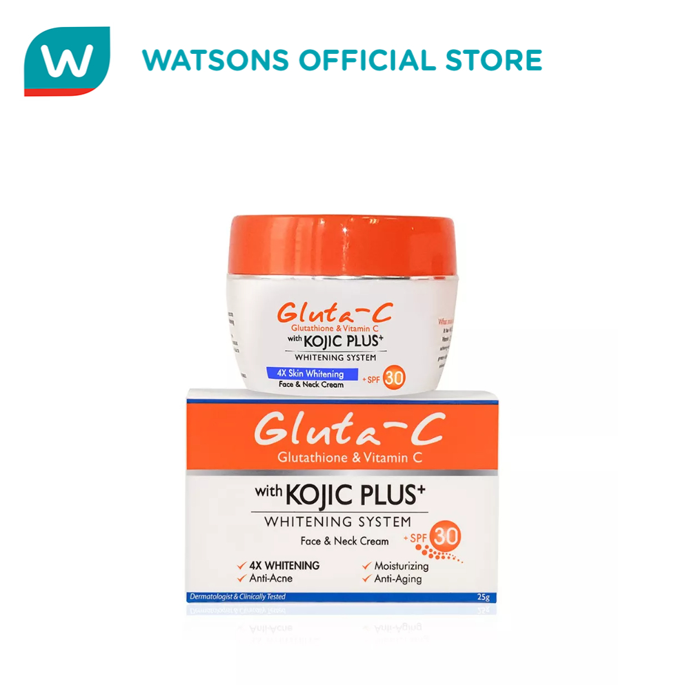 GLUTA C Kojic Plus+ Face and Neck Cream with SPF 30 25g | Shopee ...