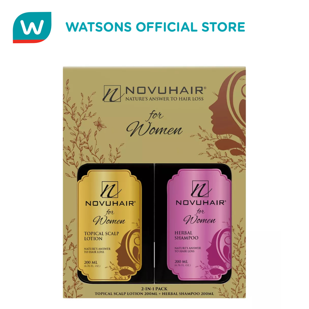 NOVUHAIR Topical Scalp Lotion and Herbal Shampoo For Women 2 in 1 200ml ...