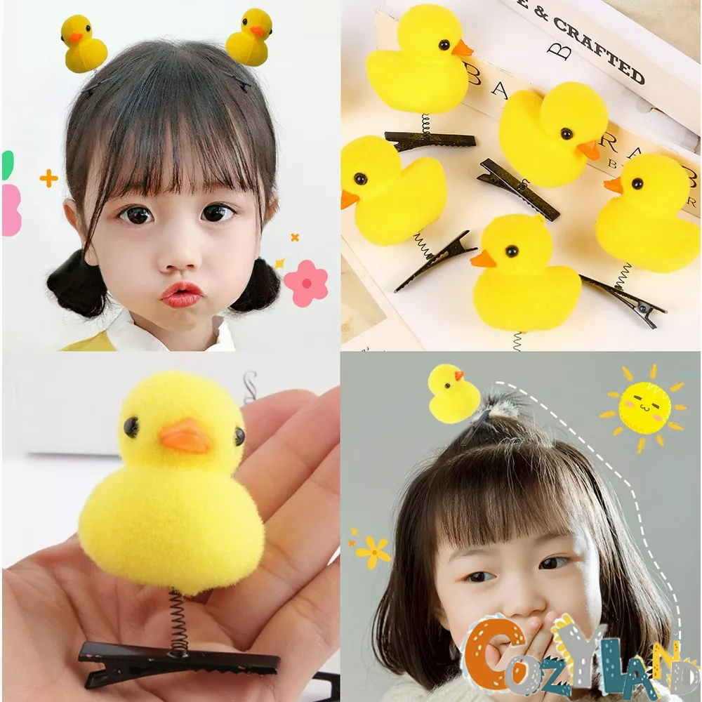 Cozyland 1PCS cute fun hairpins 3D little yellow duck hairpin party ...