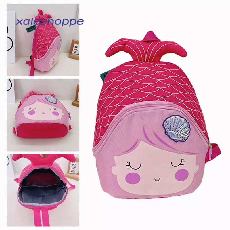 Kindergarten backpack fashionable and cute Cartoon Mermaid Child Girl ...