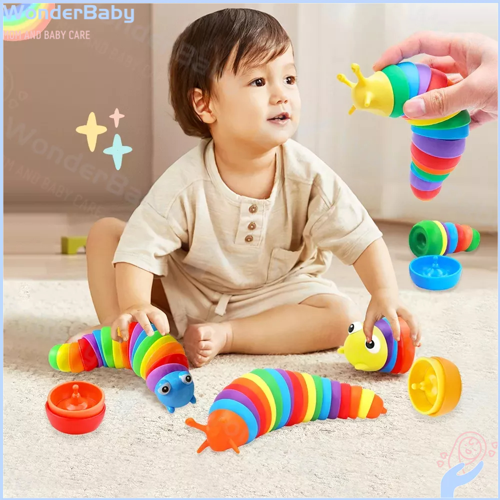 Wonderbaby Cute Caterpillar Toy Baby Sensory Toys Colorful Caterpillar ...