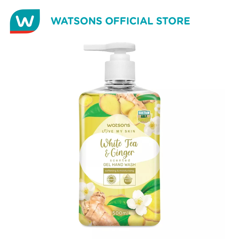 WATSONS White Tea & Ginger Scented Gel Hand Wash 500ml | Shopee Philippines