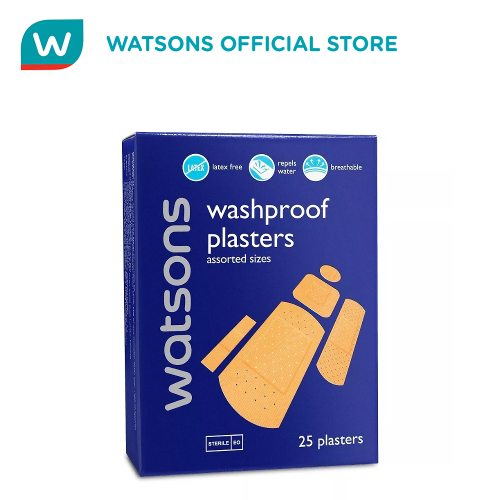WATSONS Washproof Plaster Assorted sizes 25pcs | Shopee Philippines
