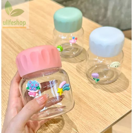 300 ML Mini Water Cup Small Capacity Cute Ulife Glass Cup Anti-Fall ...