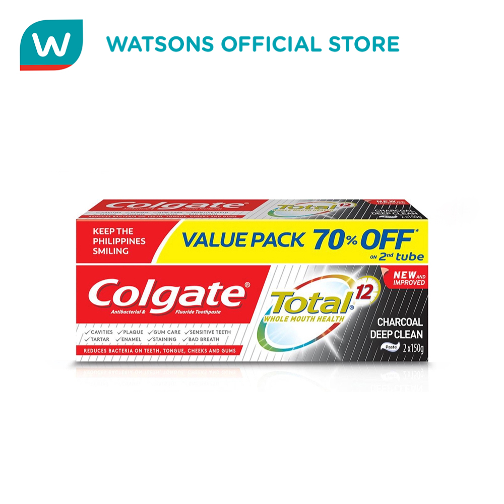 COLGATE Total Charcoal Deep Clean Whole Mouth Health Toothpaste 150g ...