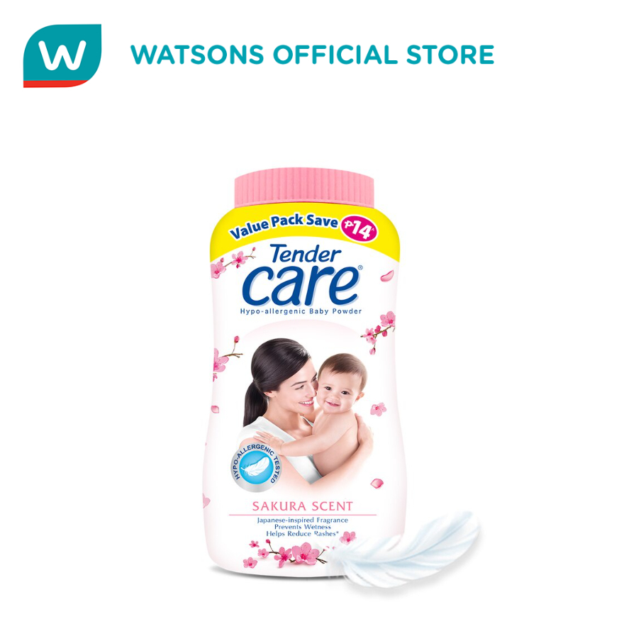 TENDER CARE Sakura Scent Hypo-Allergenic Baby Talc 200g Value Pack | Shopee Philippines
