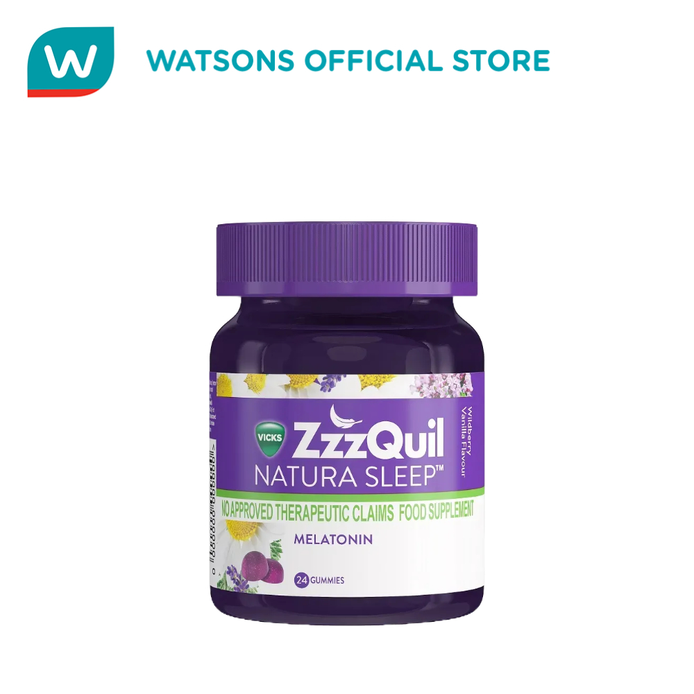 VICKS ZzzQuil Natura Sleep Melatonin 24 Gummies | Shopee Philippines