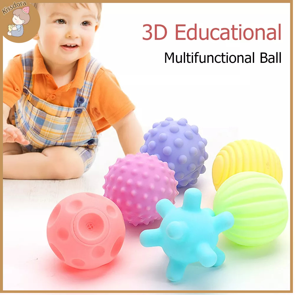 Kissdora 6pcs Baby early education balls toy sensory training | Shopee ...