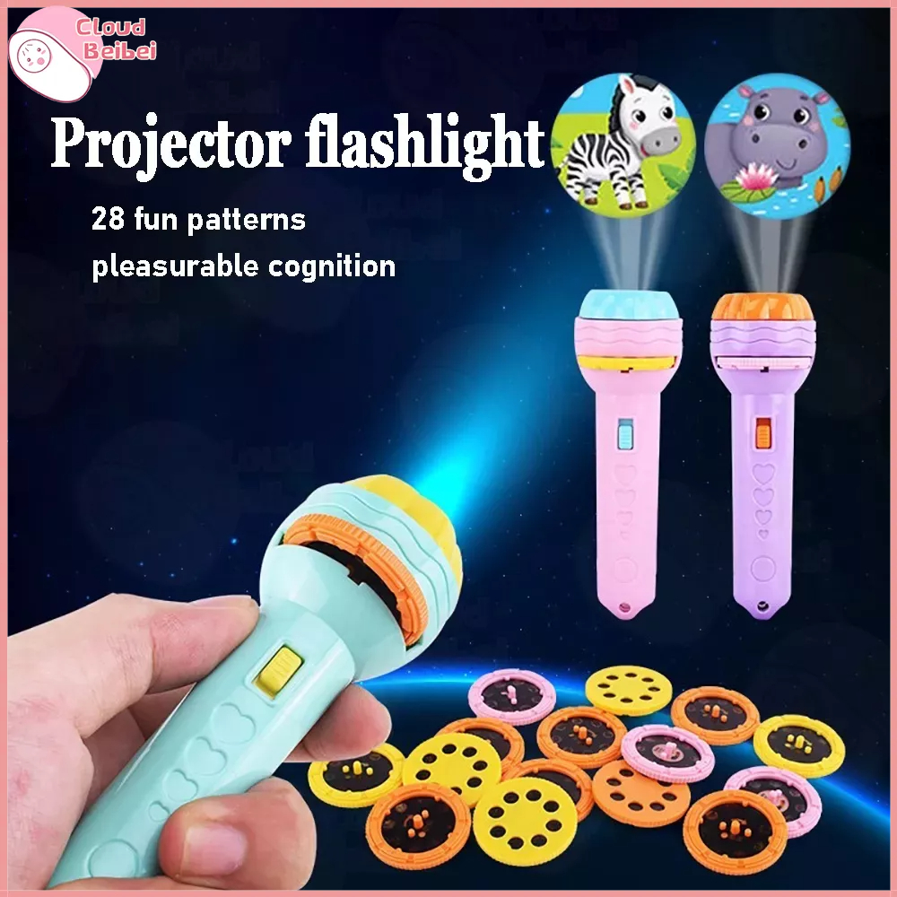 Cloud Kids Projector Toys Flashlight Toys With 24 Patterns Early ...