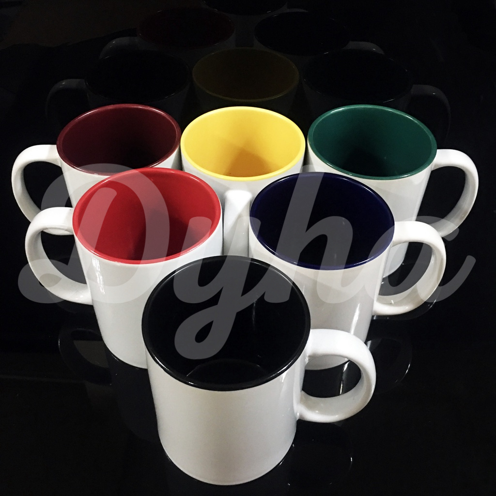 Customized Inner Color Mug 11oz (Red, green, Orange Yellow, Blue ...