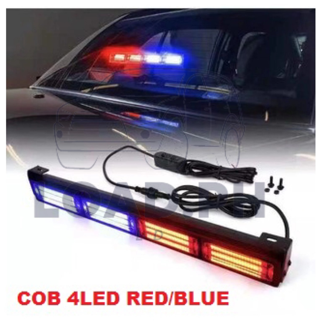 LD (2485) 12-24V 4 LED 18" COB STROBE LIGHTS BAR POLICE LED LIGHT FOR ...