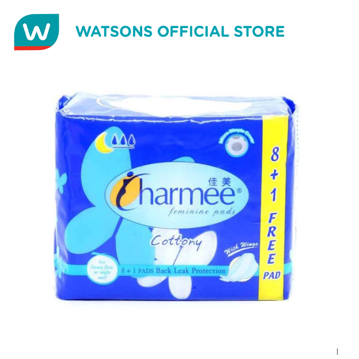CHARMEE Feminine Pads Cottony for Heavy Flow 8 + 1s With Wings | Shopee ...