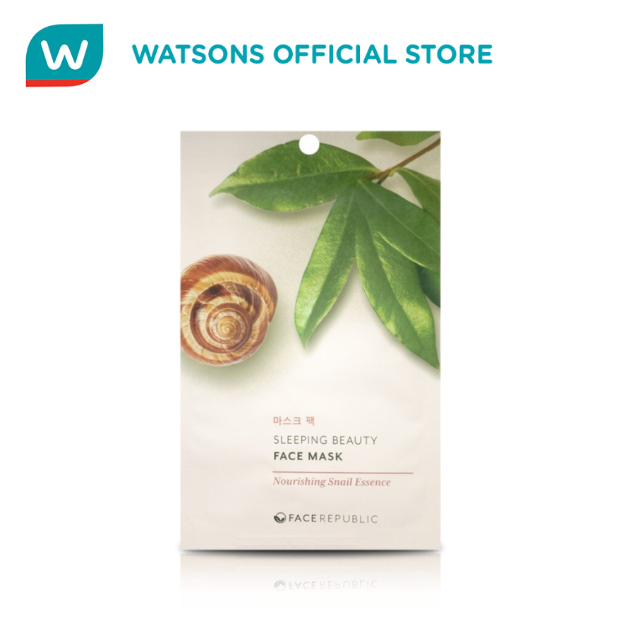 FACE REPUBLIC Sleeping Beauty Face Mask_Snail | Shopee Philippines