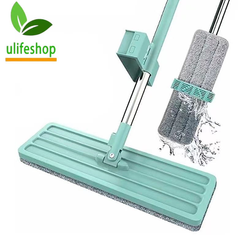 Ulife 360 Rotation Flat Mop Floor Cleaning Microfiber Squeeze Mop Floor Clean Automatic