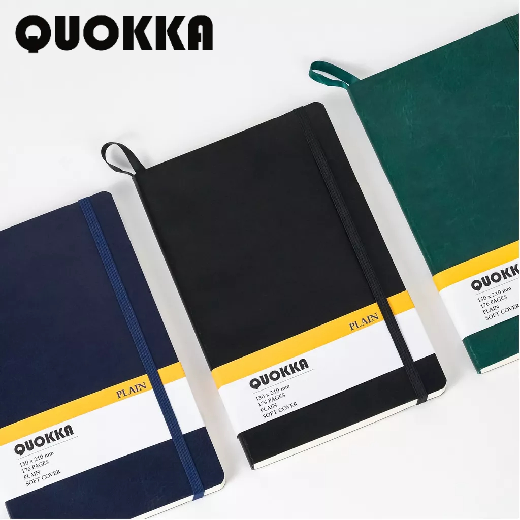 QUOKKA Regular Size Soft Leather PLAIN Notebook | Shopee Philippines