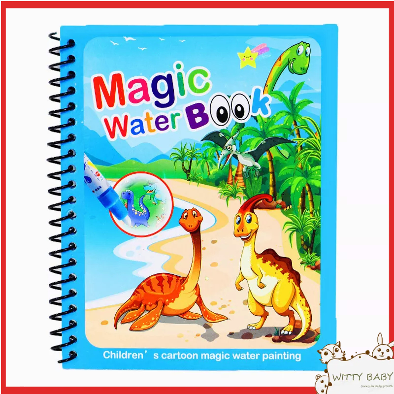 【COD】WB Magic Water Color Book With Pen For Kids Painting Book Kids ...