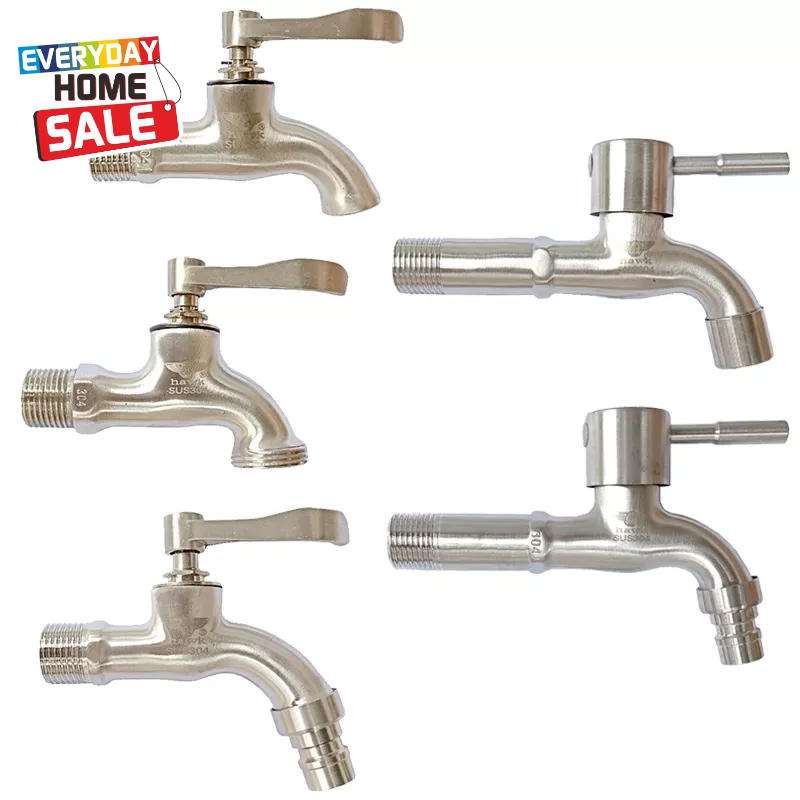 Hawk 304 Stainless Wall Faucet Plain / with Hose Bibb / with Adapter ...