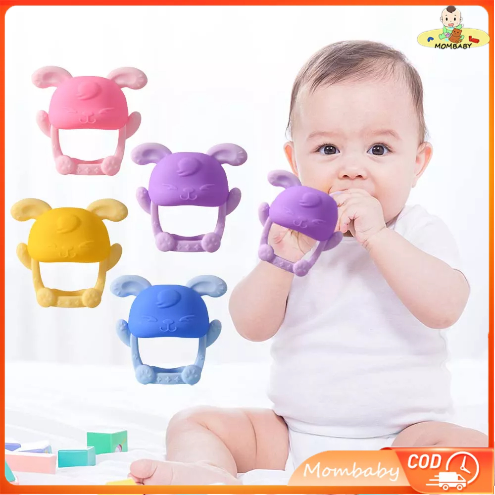 Mombaby Glove Teether Rabbit Teether for Baby Handle Teether for ...