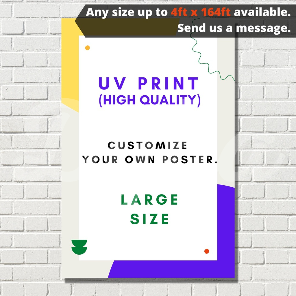 Customized Poster UV Print (Large Size) High Quality | A0, A1, A0+, A1 ...
