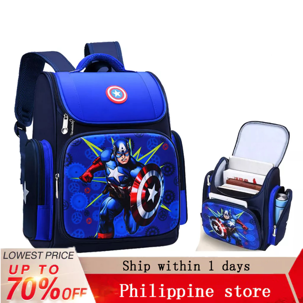 1-3-6 Grade Marvel Captain America Backpack schoolbag bagpack Marvel ...