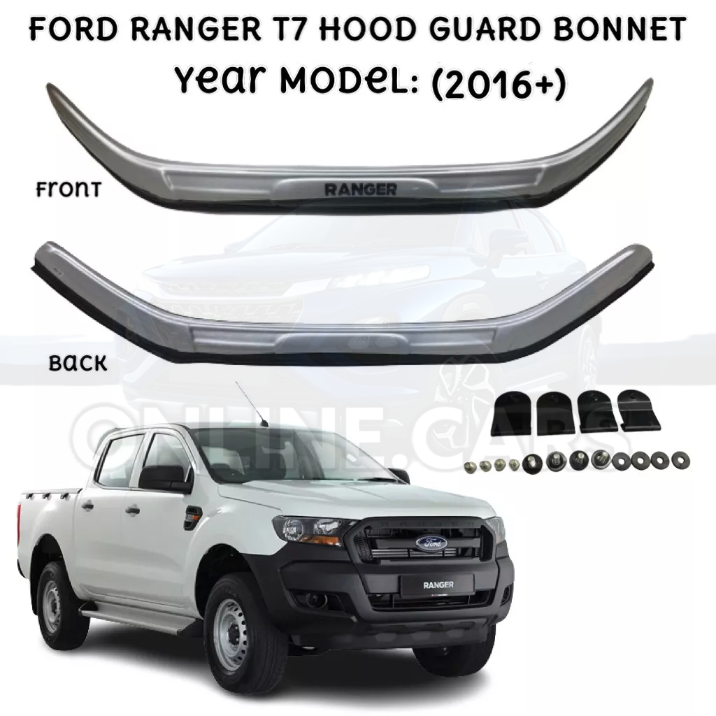 OC ABS Bonnet Hood Guard Deflector Cover for Ford Ranger T7 2016 - 2023 ...