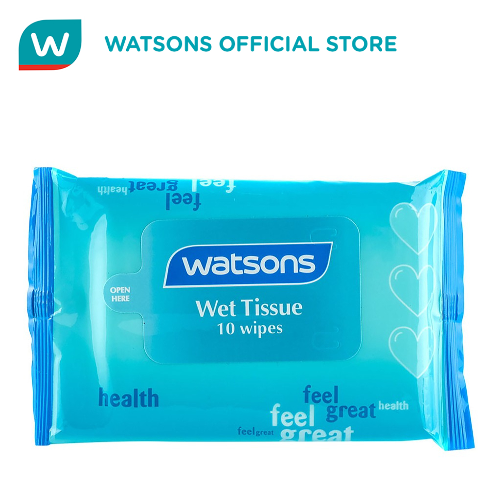 WATSONS Blue Wet Tissue 10 Sheets | Shopee Philippines