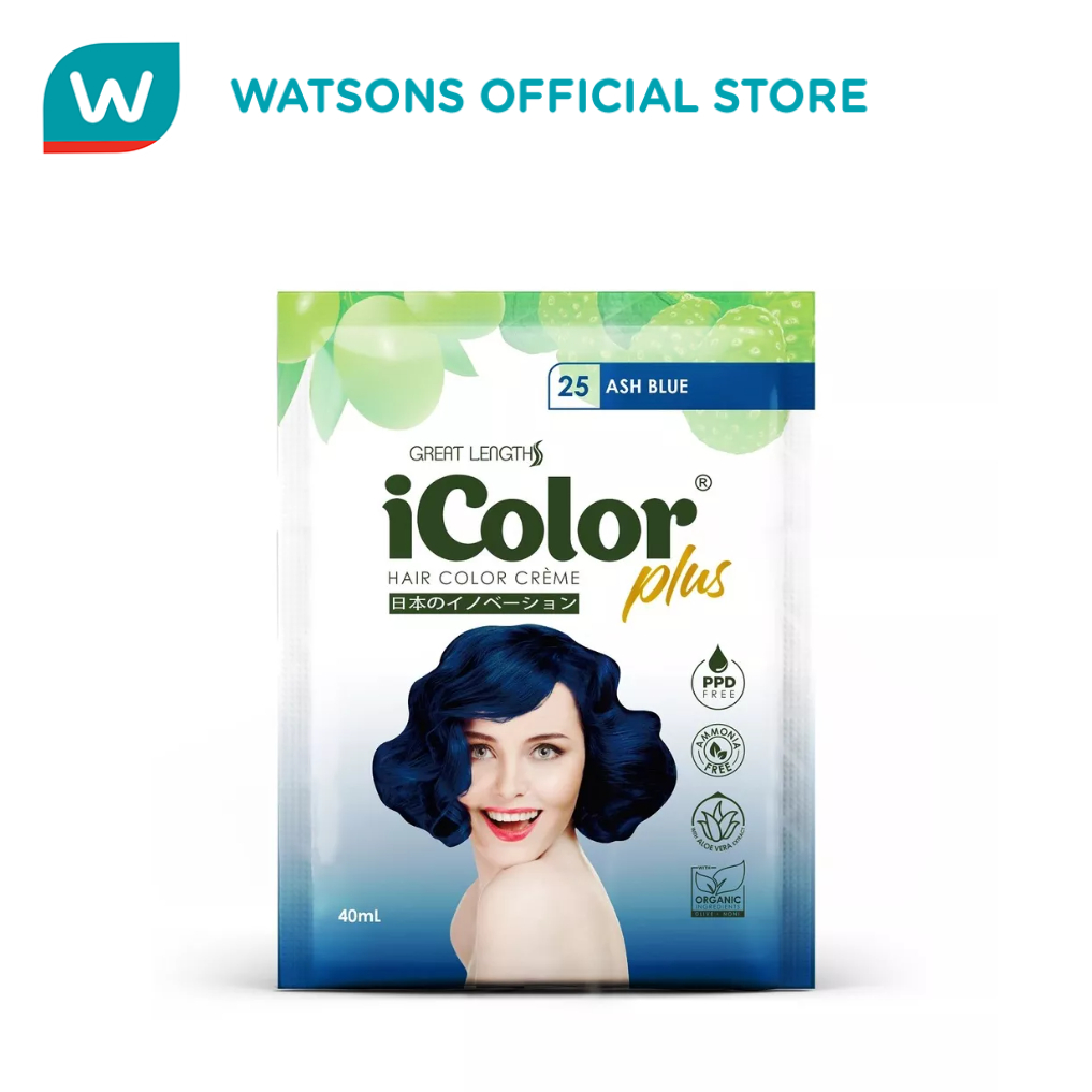 ICOLOR Plus Shampoo Hair Color Creme Ash Blue 40ml | Shopee Philippines