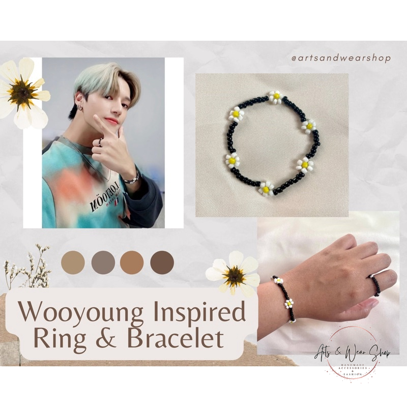 KPOP ATEEZ Wooyoung Inspired Bracelet and Ring | Shopee Philippines