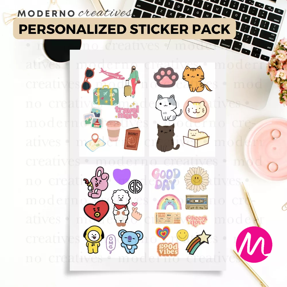 Personalized Sticker Sheet | Cutomized Sticker Packs | Customizable A4 ...