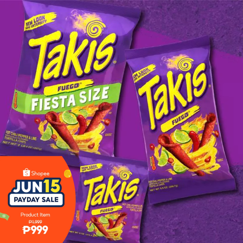 Takis Fuego Chili Pepper and Lime Big Pack 9.9oz Takis Fiesta Size ...