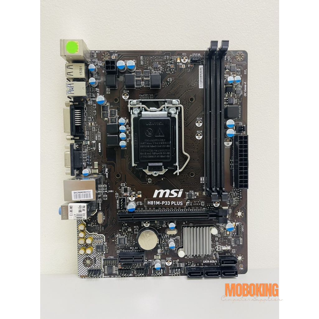 MSI H81M-P33 PLUS INTEL 4TH GEN Motherboard Socket H81 LGA 1150 i3 i5 ...