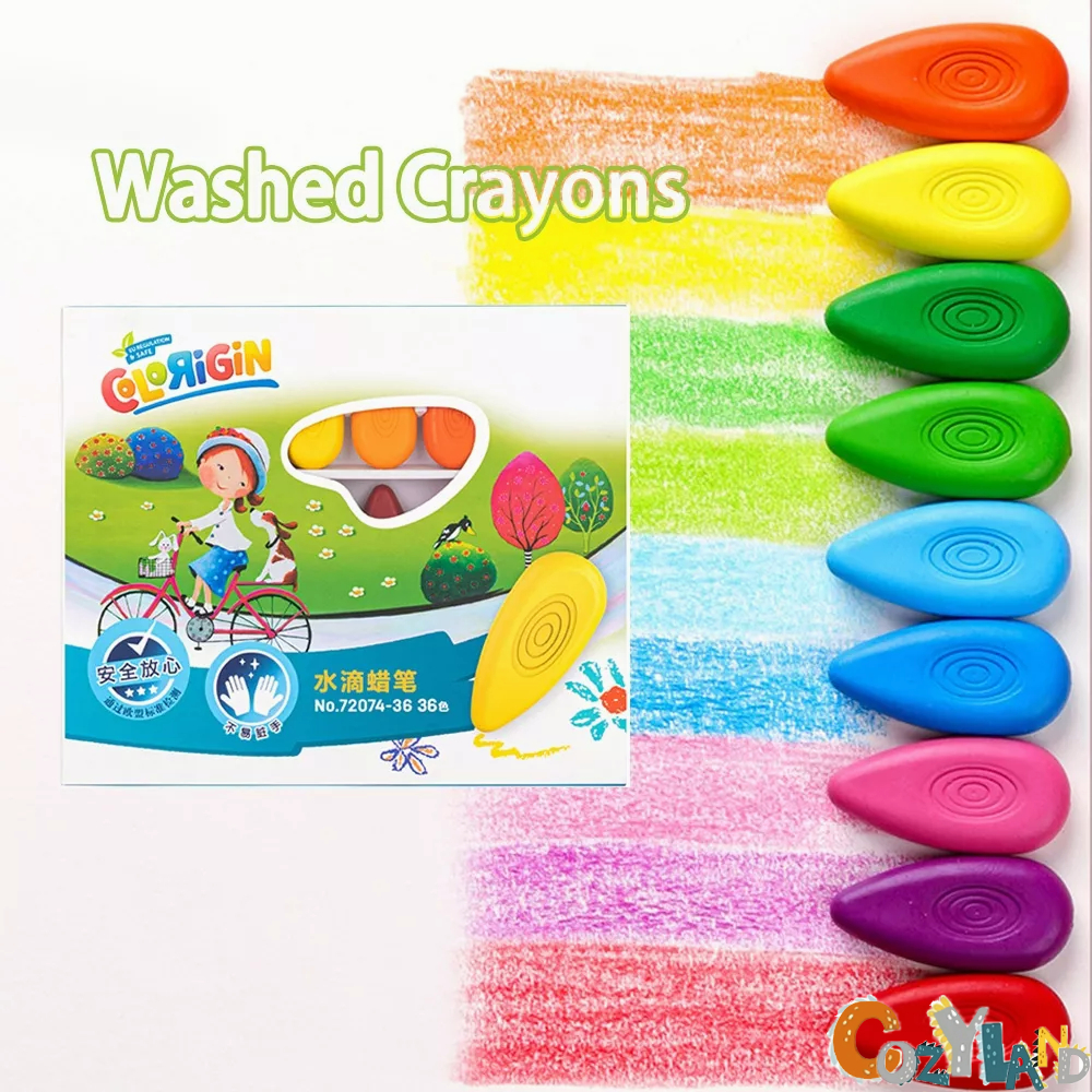 Cozyland Washable crayon set for kid Non-Toxic school supplies | Shopee ...