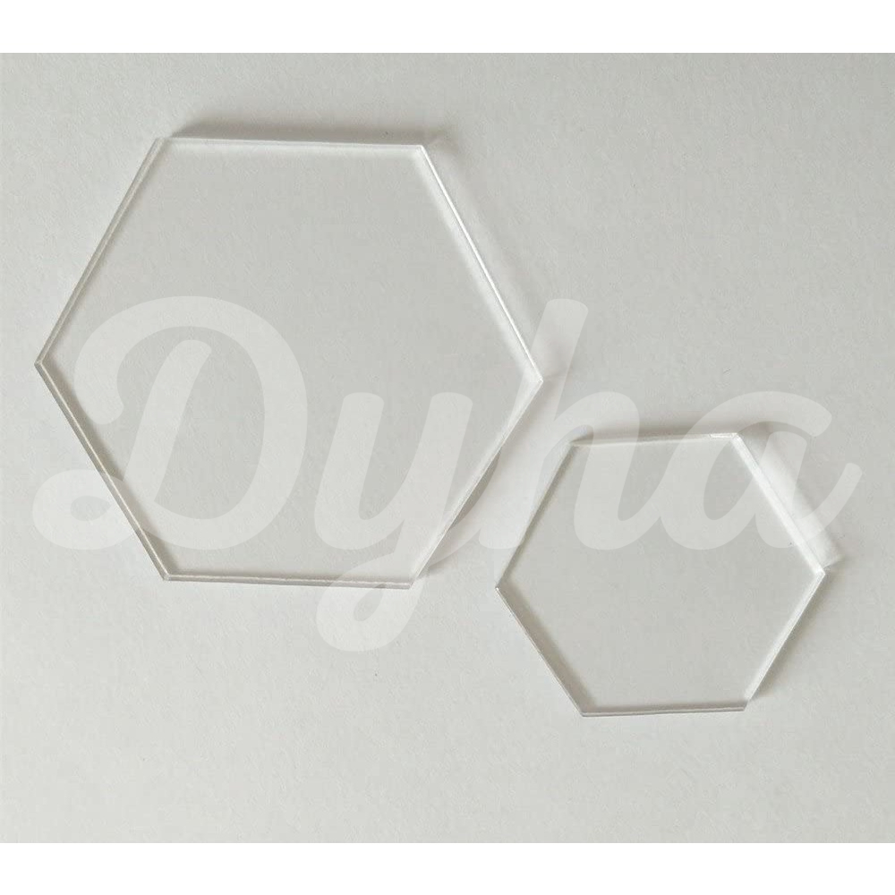 Hexagonal Clear Acrylic Blank Keychain Place cards, Table Number, Guest ...
