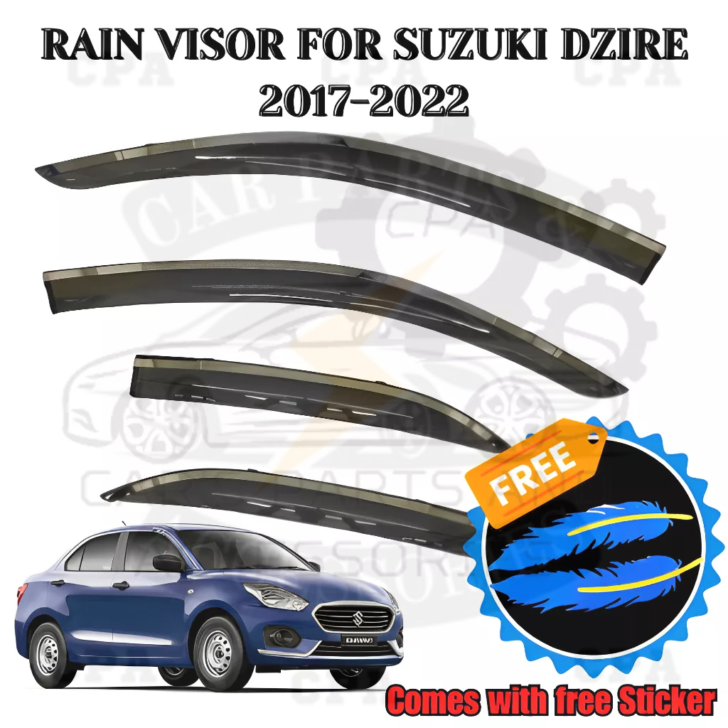 CPA RAIN VISOR For SUZUKI DZIRE 2017 2018 2019 2020 2021 2022 DOUBLE ...