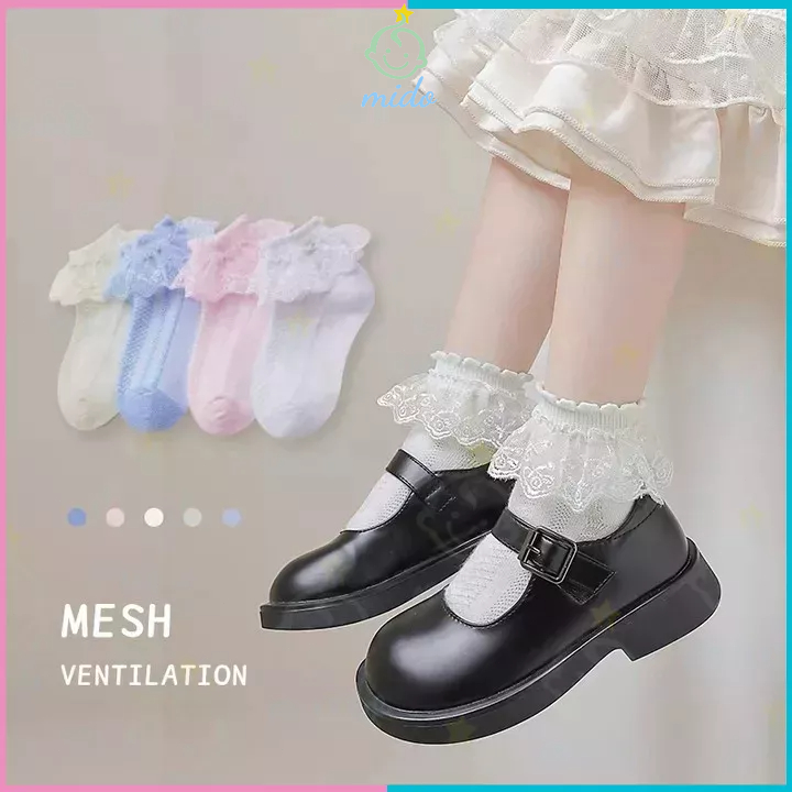 Mido Cute Lace Baby Socks Cotton Princess medyas for kids girl | Shopee ...